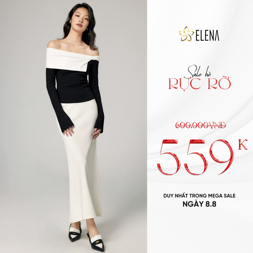 SET Bộ Áo Trễ Vai Và Váy Đuôi Cá ELENA Kiểu Dáng Dài Thanh Lịch Sang ...