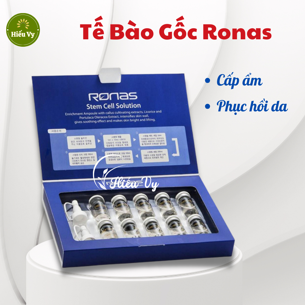 Tế Bào Gốc Ronas Stem Cell Solution Hàn Quốc Trắng Da, Phục Hồi Da Cho Spa Hộp 10 Lọ 5ml ...