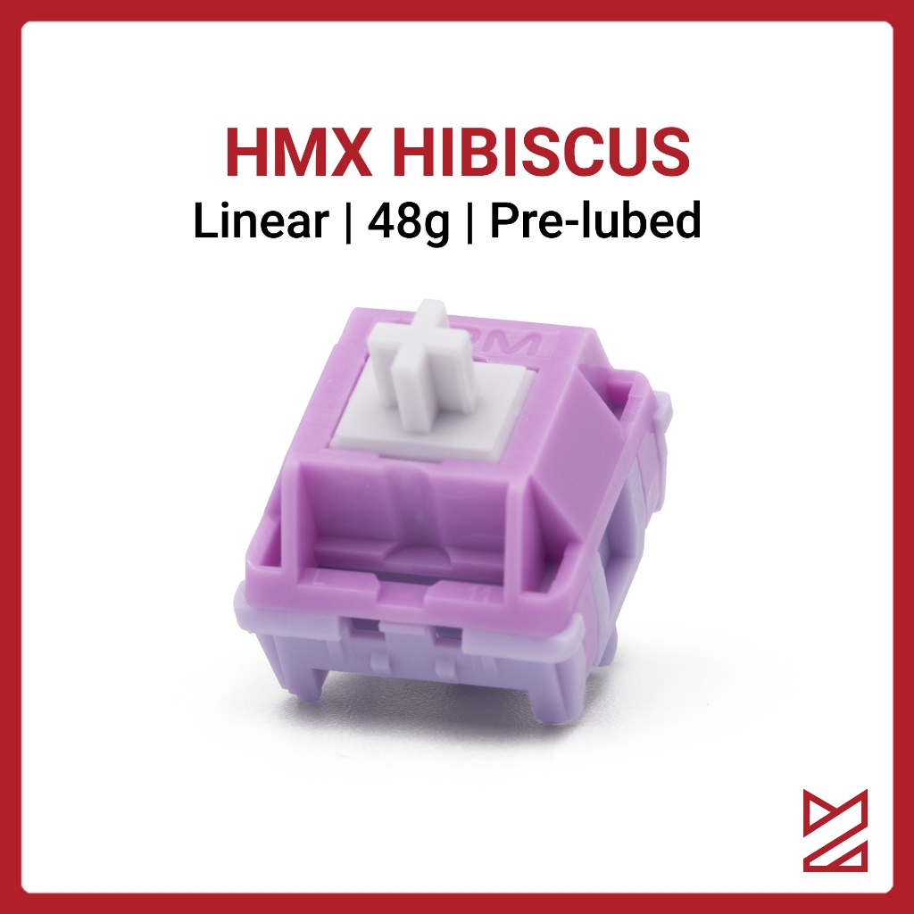 Switch HMX Hibiscus - Linear Pre-lube mượt 48g - Công tắc bàn phím cơ ...