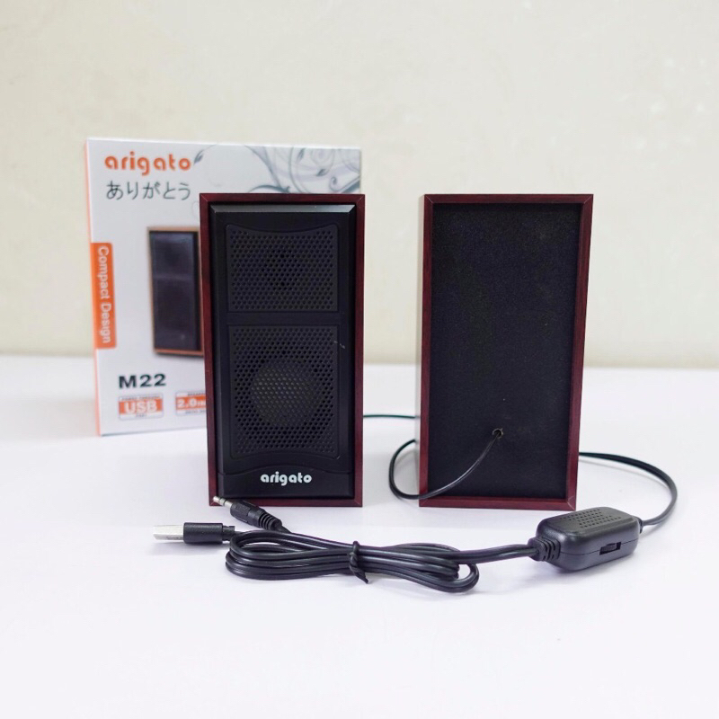 Loa Vi Tính ARIGATO -GoldTech M22 - Loa Máy Tính Vỏ Gỗ Để Bàn | Shopee ...