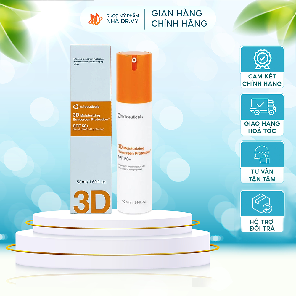 (CÔNG TY) Kem Chống Nắng Md:ceuticals Cho Da Treatment 3D Moisturizing Sunscreen Protection 50ml ...