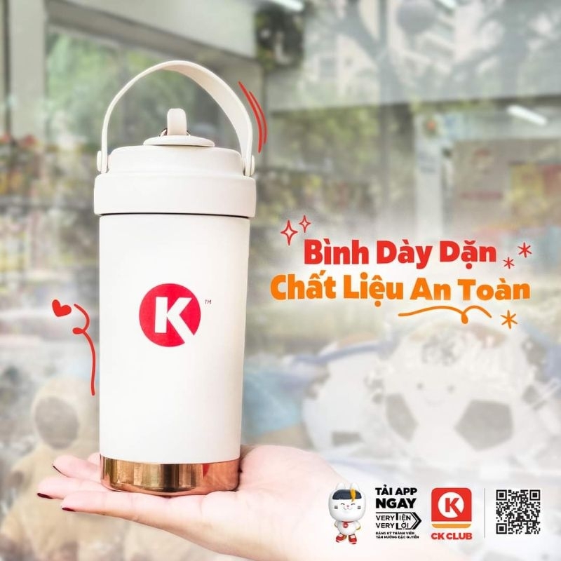 Bình giữ nhiệt Circle K Red Festival 2024 500ml full box sticker | Shopee Việt Nam