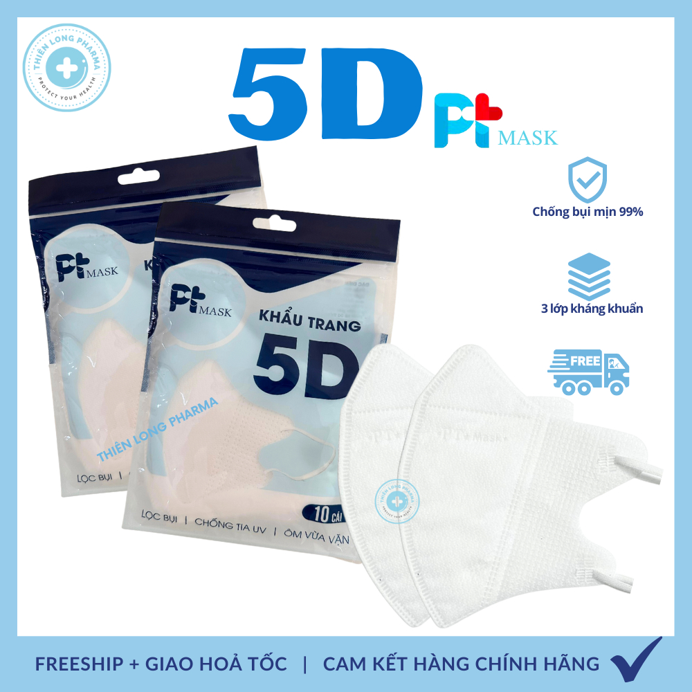 [Thùng 100Cái] Khẩu trang 5D Uni Mask 3 lớp kháng khuẩn hàng chính hãg ...