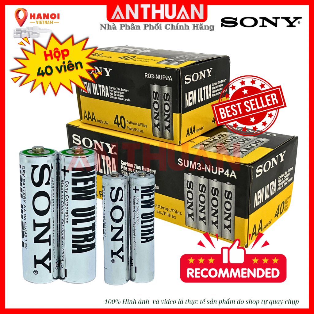 [Hộp 40viên] Pin Tiểu/Đũa Sony New Ultra AA Pin 2A/3A 1.5V Camelion ...
