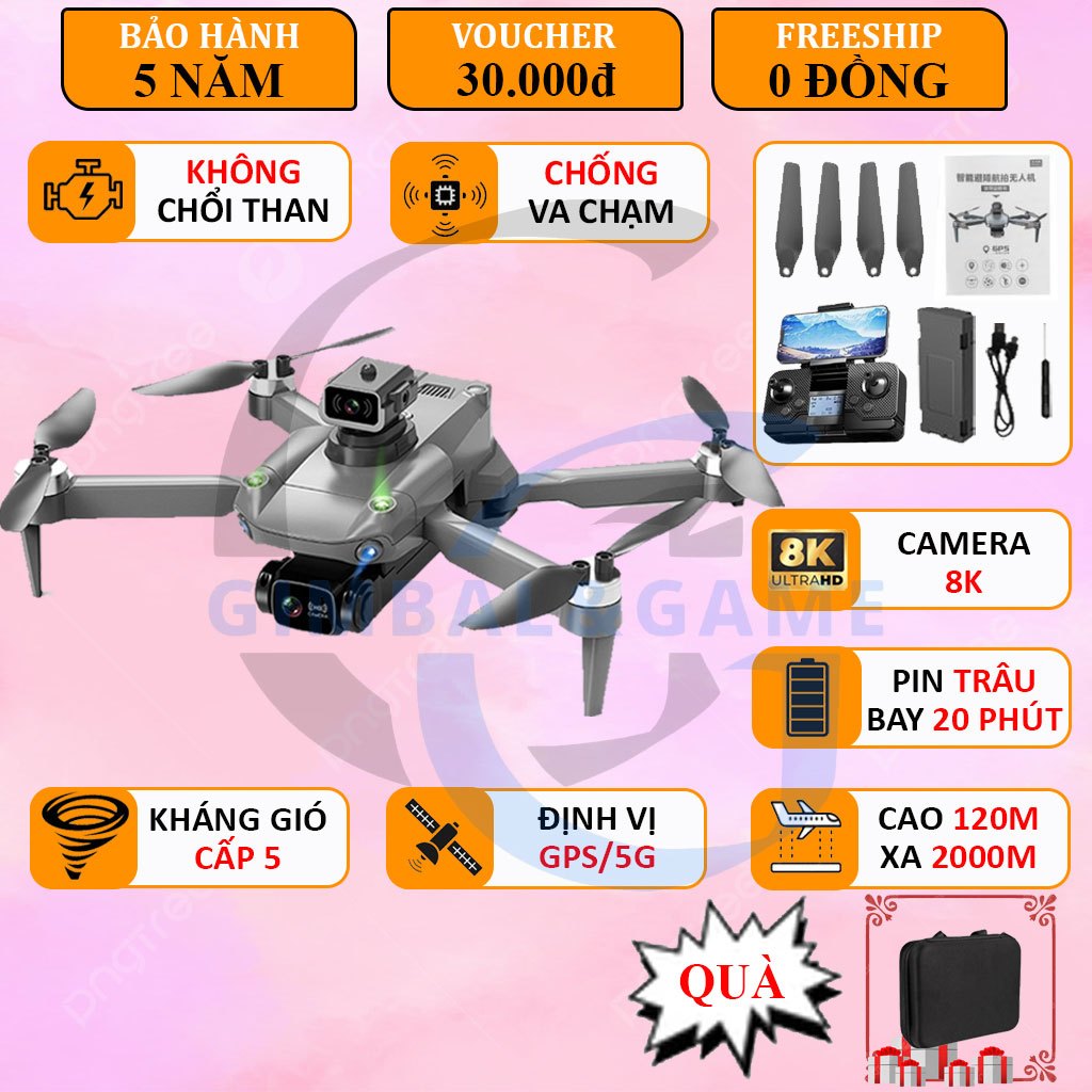 Flycam có GPS K998 Pro Max, máy bay camera động cơ không chổi than ...
