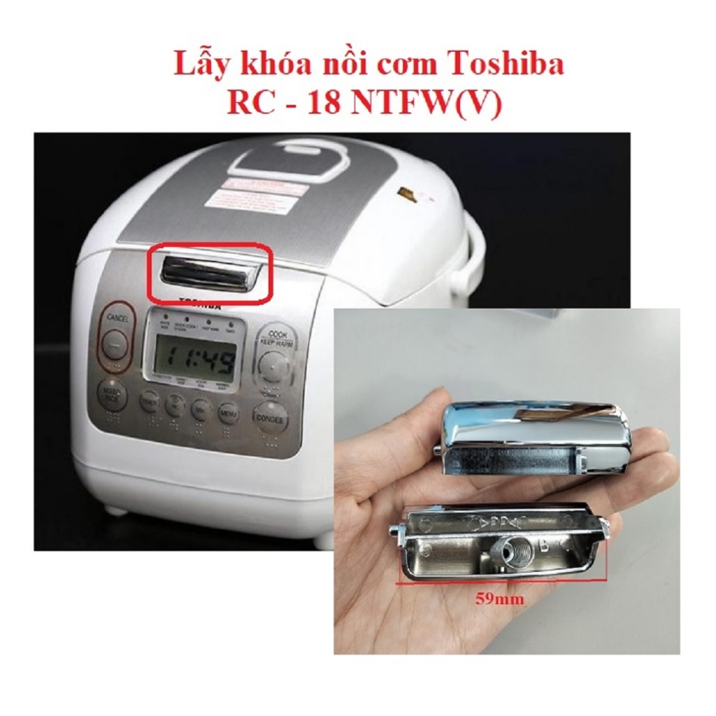 Lẫy khoá nắp nồi cơm điện Toshiba model RC-18NTFV Chính Hãng | Shopee Việt Nam