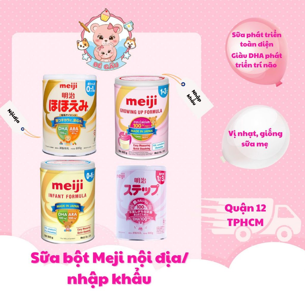 Sữa Meiji NHẬP KHẨU/ NỘI ĐỊA Nhật Lon/ Thanh Số 0-1 & 1-3 800g | Shopee Việt Nam