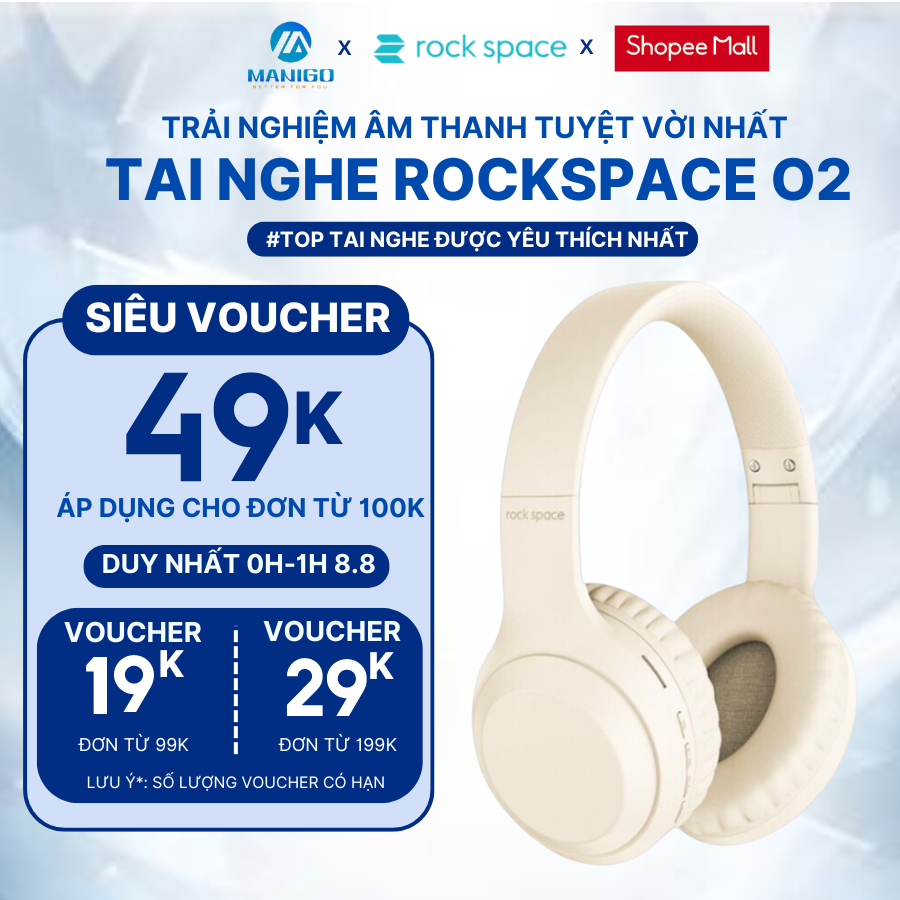 Headphone Tai nghe bluetooth chụp tai không dây Rockspace O2 chính hãng ...
