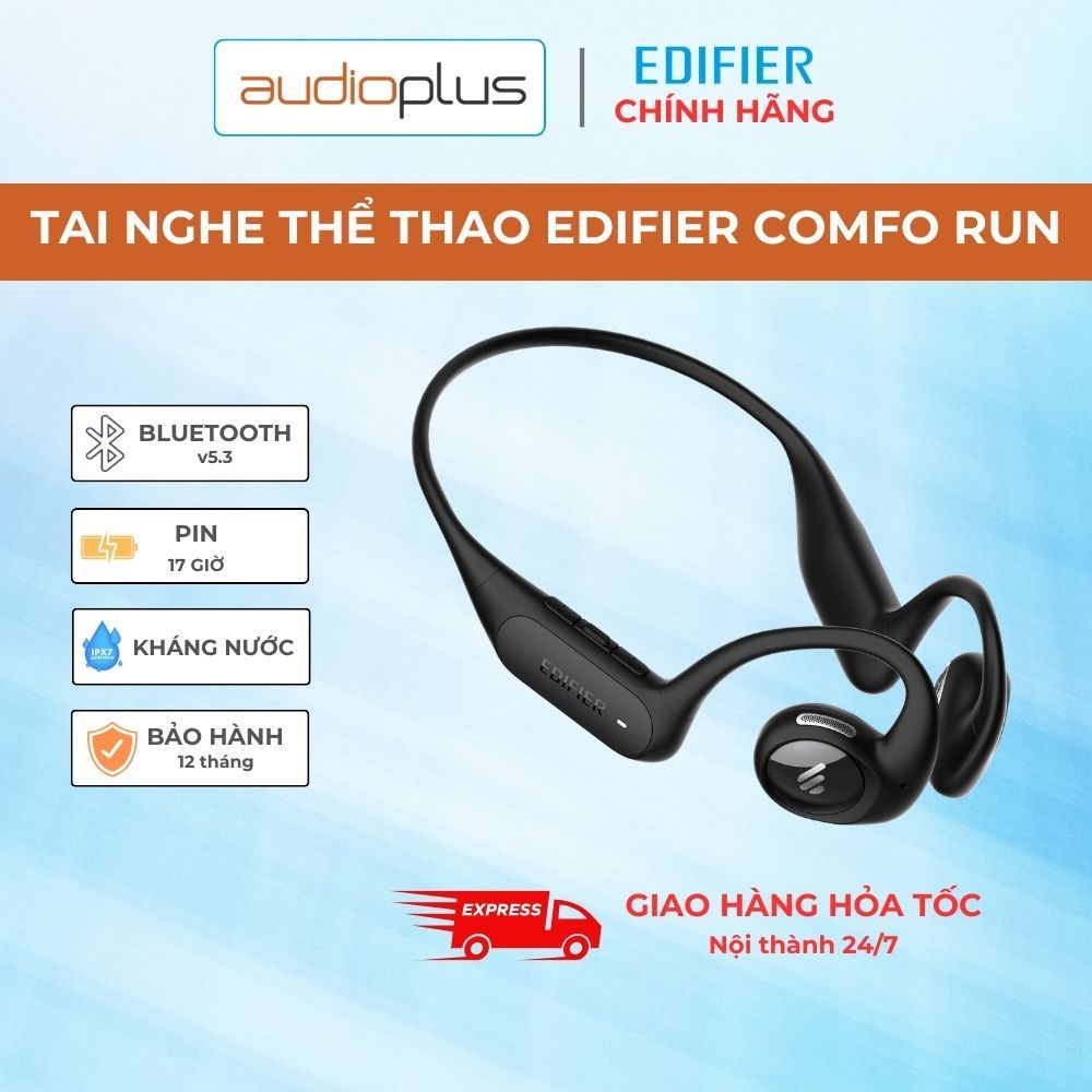 Tai nghe thể thao không dây Edifier Comfo Run - Bluetooth V5.3 – Pin 17 giờ - Bảo hành 12 tháng ...