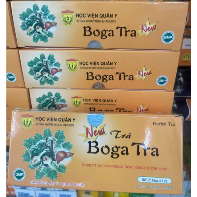 [ 10 hộp ] Trà giải độc gan Boga Tra - Học Viện Quân Y ( 1 hộp 20 gói ...
