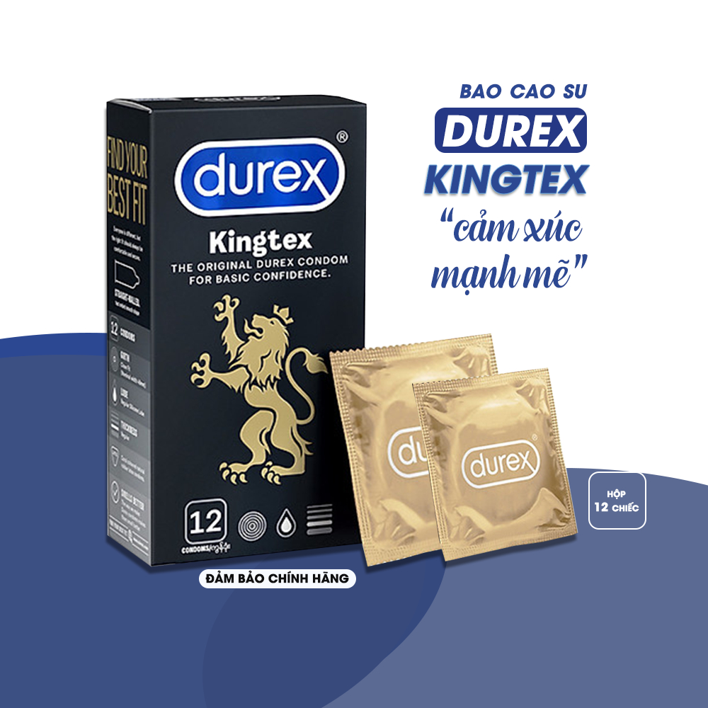 Bao Cao Su Durex Kingtex - Bcs Siêu Mỏng - Hộp 12 cái, Thăng Hoa Cảm ...
