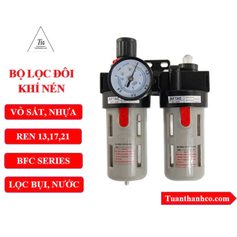 Bộ Lọc Đôi Khí Nén Tách Nước Ren 13 Hiệu AIRTAC BFC2000 (TẶNG Kèm Đồng Hồ Áp) | Shopee Việt Nam