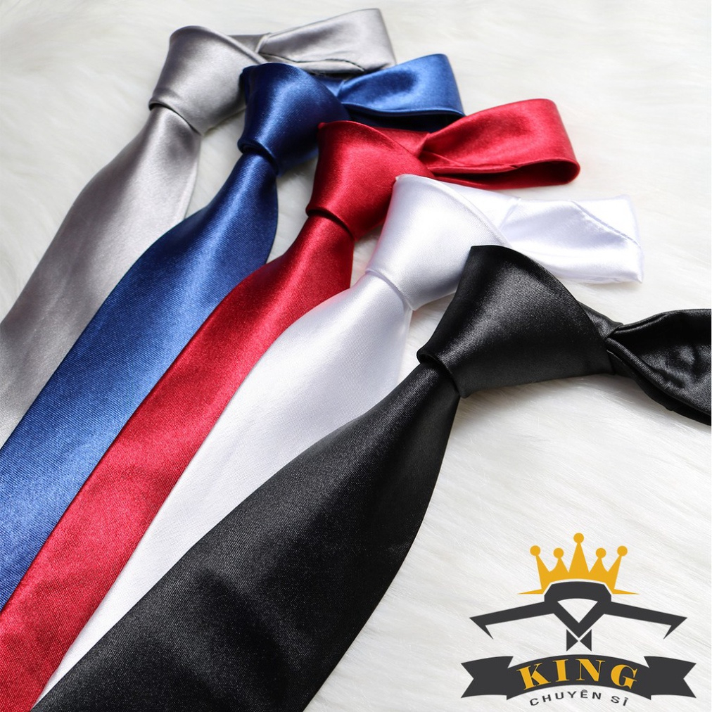 Cà vạt nam - cavat công sở TINY KING tự thắt vải mịn bóng cao cấp bản ...