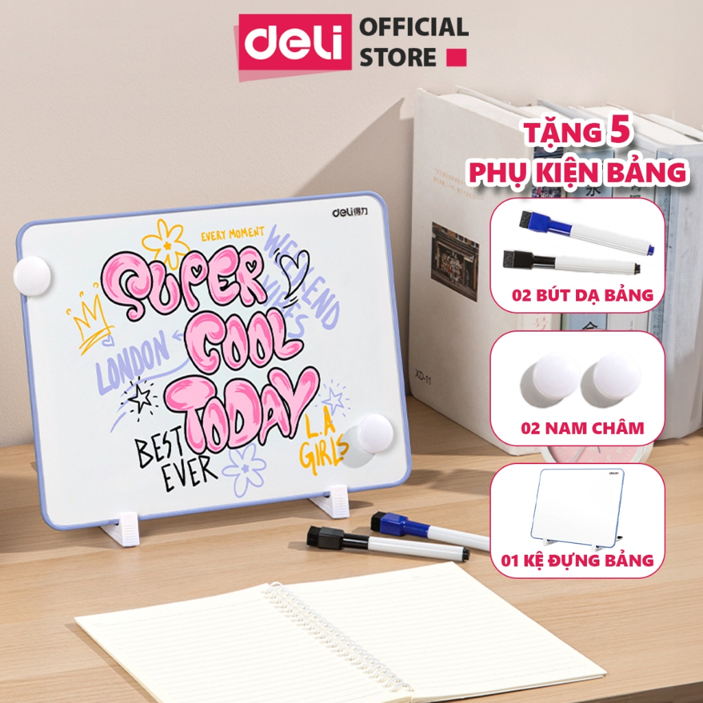 Bảng Từ Trắng DELI Cỡ Nhỏ Dùng Cho Ghi Chú, Bảng Mica Từ Tính, Bảng ...