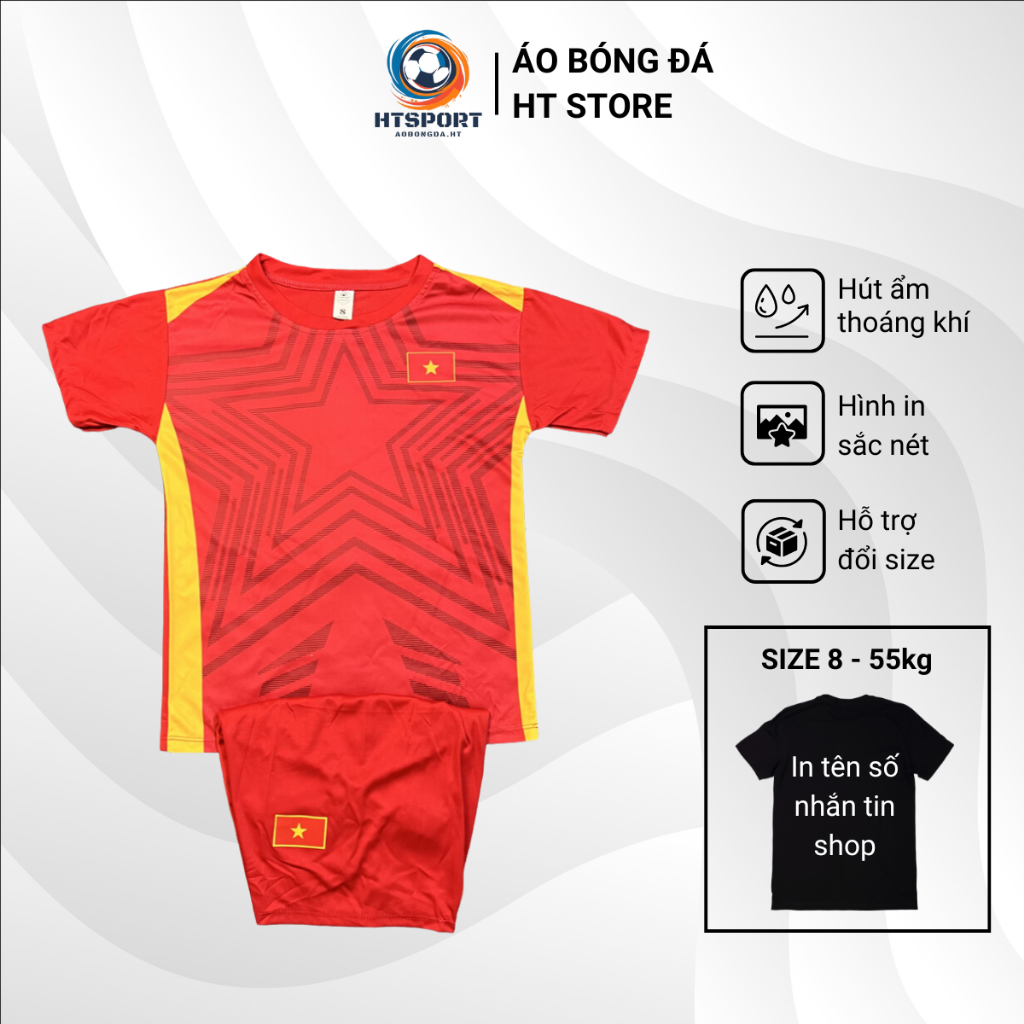 Quần Áo Bóng Đá Đội Tuyển Việt Nam -Màu Đỏ -Chất Thun Lạnh-Hình in 3D Cao Cấp -Chất Thun Lạnh 8 ...