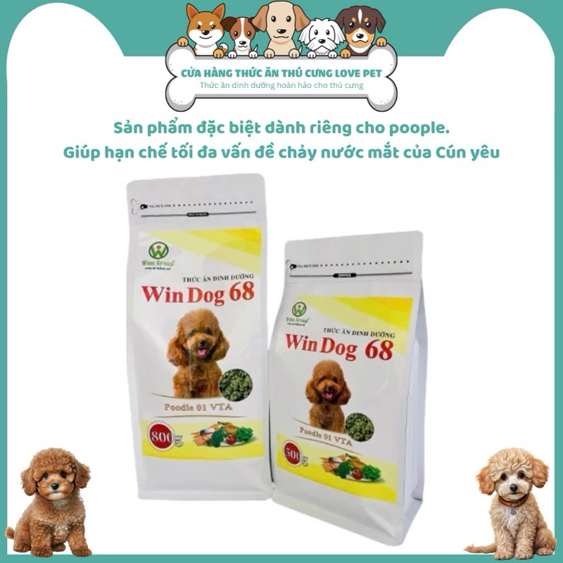 Thức Ăn Cho Chó Poodle Windog 68 Gói 500g/800G/3KG - Thức Ăn Thú Cưng ...