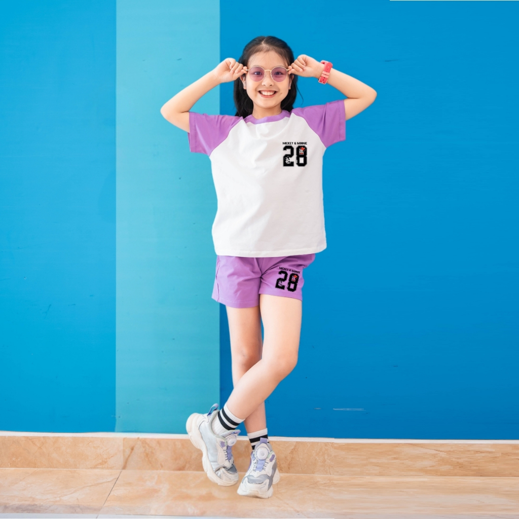 Bộ quần áo bé gái mùa hè số 28 - Set đồ cotton bé gái cân nặng từ 15 ...