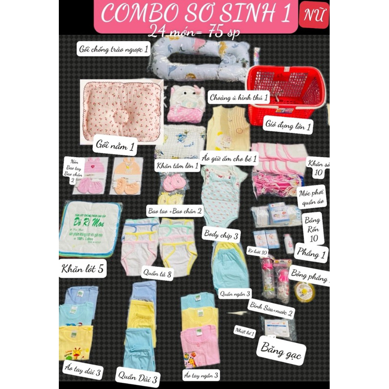 Combo trọn gói đồ dùng đi sinh cho mẹ và bé mã V36,Bộ sơ sinh 4 mùa cho bé trai,bé gái | Shopee ...