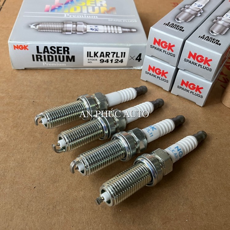 [Bộ 4 cái] Bugi cao cấp Laser Iridium NGK - ILKAR7L11 dùng cho Toyota Vios 2014, 2015, 2016 ...