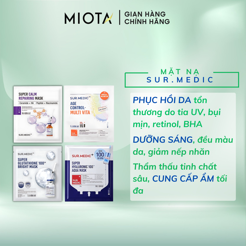 Mặt Nạ Dưỡng Trắng SURMEDIC Bright Glutathione Mask 30g | Shopee Việt Nam