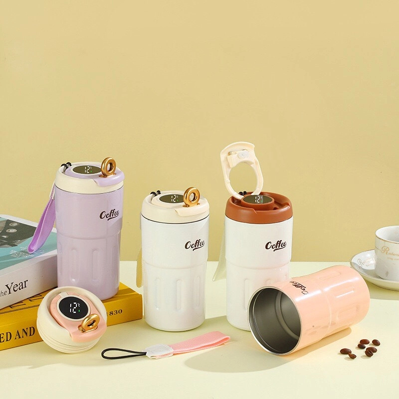 Ly inox giữ nhiệt hiển thị nhiệt độ cao cấp - ly inox coffe giữ nhiệt ...