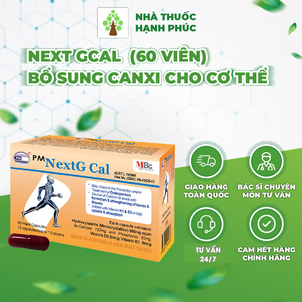 [Chính hãng] NEXT GCAL (60 VIÊN) – Viên uống canxi hữu cơ nhập khẩu từ ...