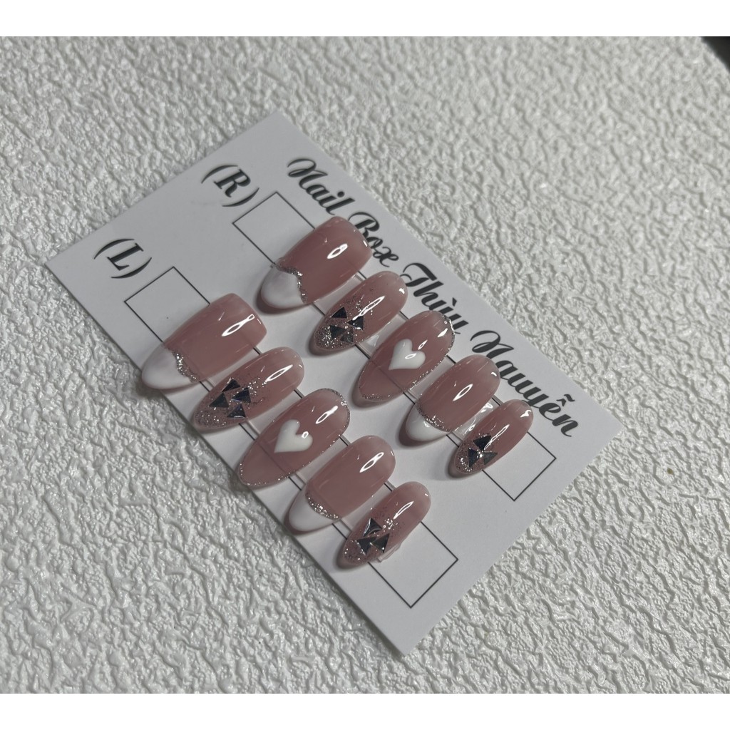 Móng úp thạch tím trái tim sire SX.S.M.L | Shopee Việt Nam