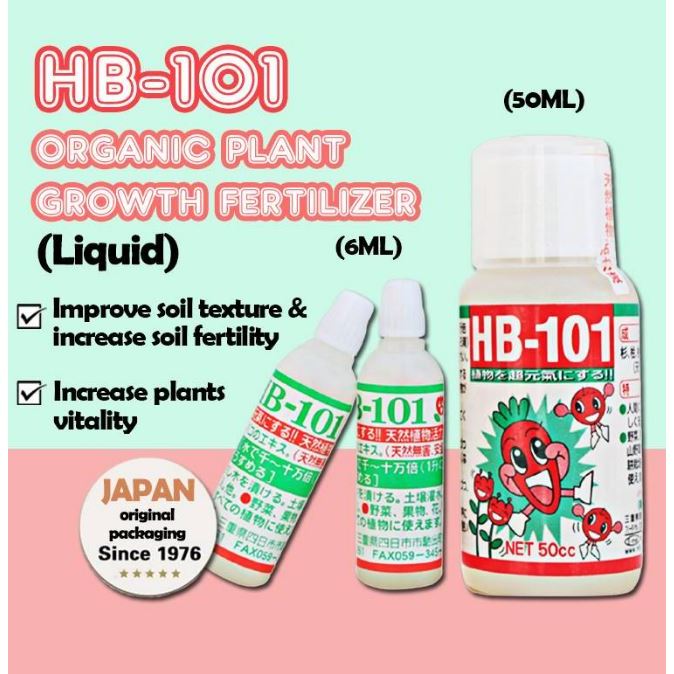 Hb101 - Kích Thích Tăng Trưởng Cho Các Loại Cây- Siêu Kích Rễ Cực Mạnh Lọ Nhỏ 6Ml (Ống) | Shopee ...