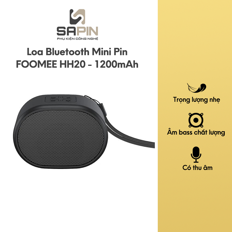 Loa Bluetooth Mini Pin FOOMEE HH20 - 1200mAh Có Cảm Ứng Hỗ Trợ Thẻ TF ...