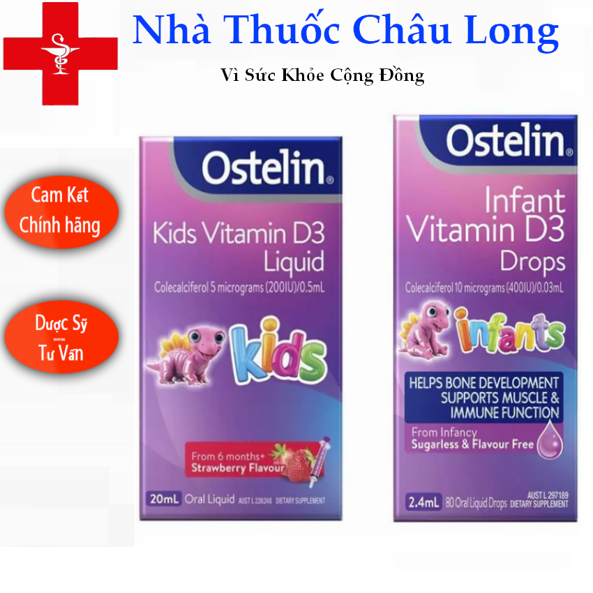 Vitamin D3 Ostelin, D3 Drops Ostelin 2.4ml, D3 Liquid Ostelin 20ml ...