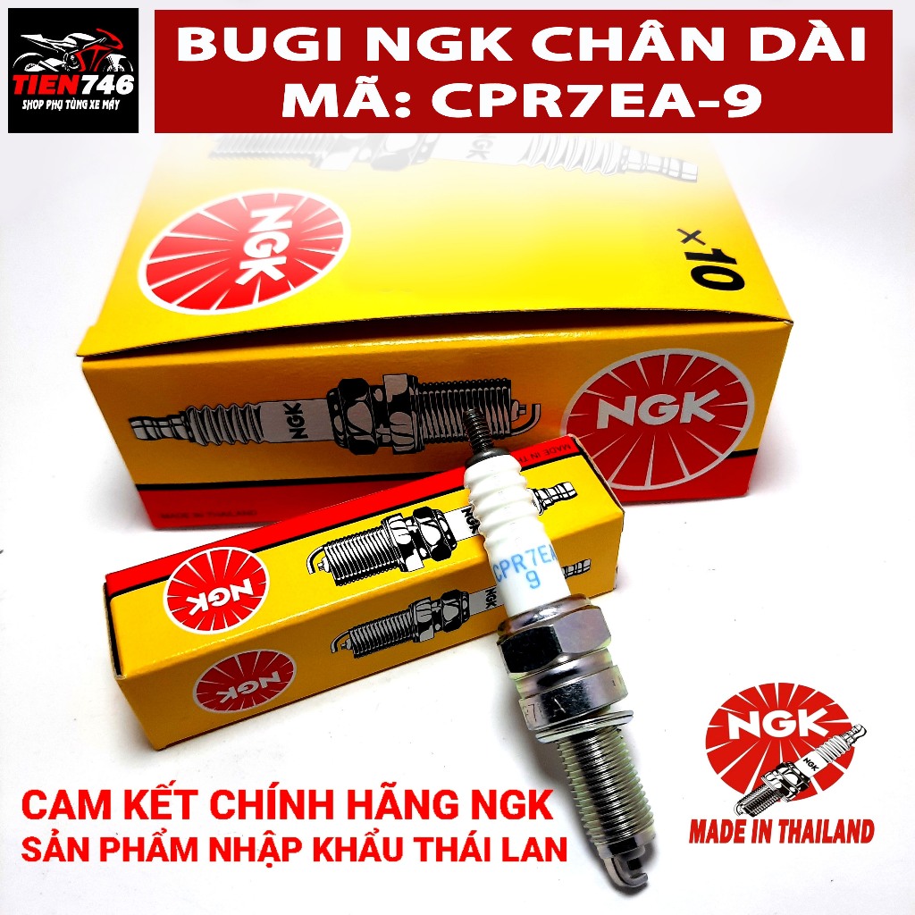 Bugi NGK mã CPR7EA-9 Chân dài có trở. Dành cho khách hàng sưu tầm, cần mua đúng chỉ số. Sản phẩm ...
