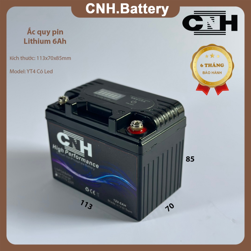 Bình lifePO4 cho xe máy 6Ah 12v bảo hành 6 tháng | Shopee Việt Nam