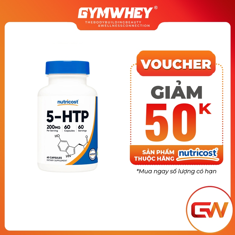 NUTRICOST 5-HTP 200MG - Cải Thiện G iấc Ng ủ, Hỗ tr ợ Gi ảm Str.ess 60 Viên Nhộng | Shopee Việt Nam