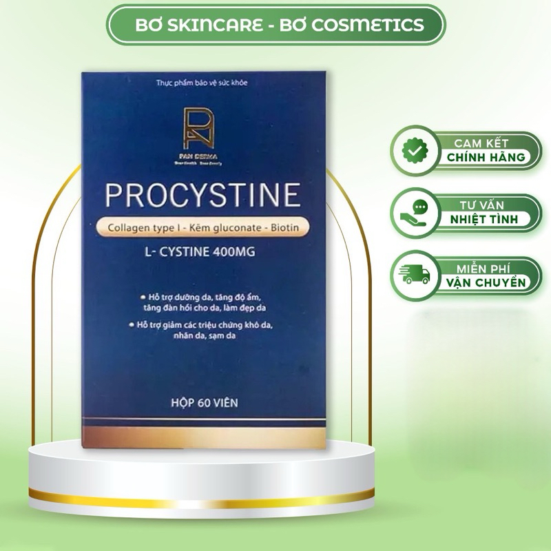 Viên uống dưỡng ẩm và làm đẹp da Procystine ( dạng lọ hoặc vỉ tuỳ theo ...