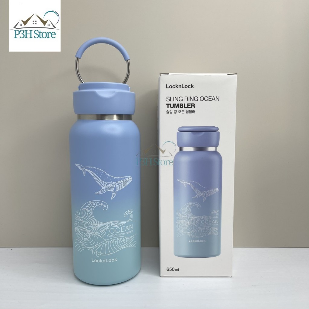 Bình giữ nhiệt LocknLock Sling Ring có quai xách dung tích 650ml LHC4321 và 800ml LHC4322 ...