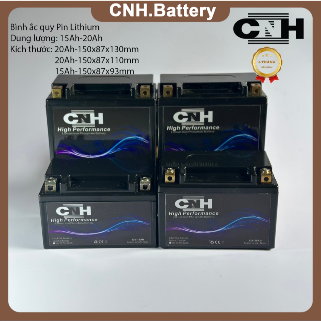 Bình ắc quy LifePO4 12V - 20Ah Chuyên dùng cho xe moto phân khối lớn ...