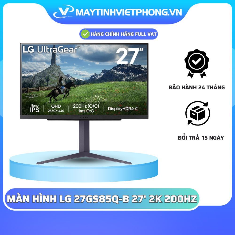 [FULL VAT] MÀN HÌNH LG ULTRAGEAR 27GS85Q-B (27 INCH/QHD/NANO IPS/200HZ/1MS) | Shopee Việt Nam