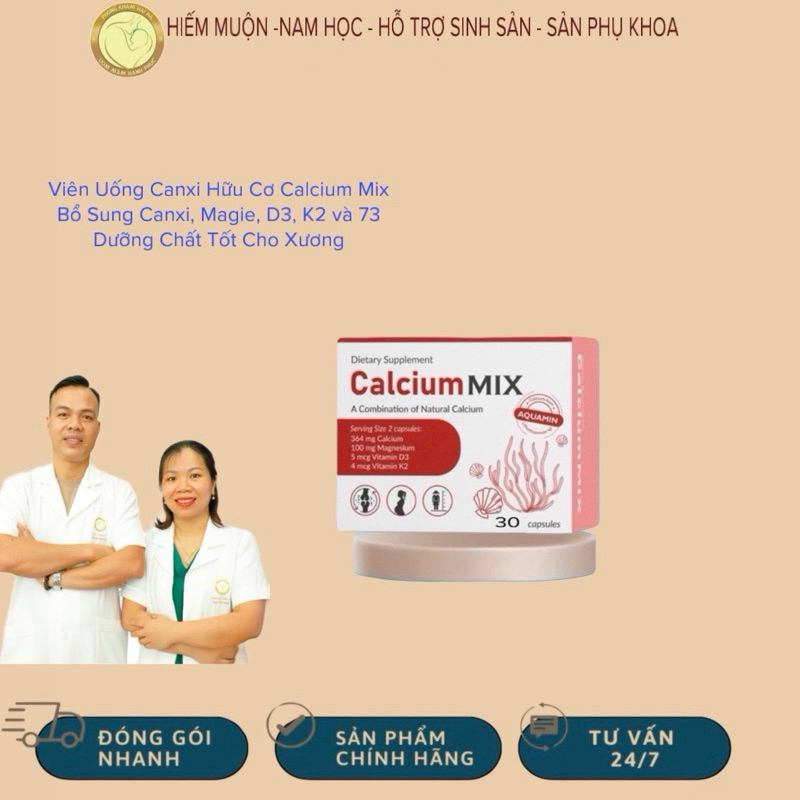 Viên uống canxi hữu cơ Calcium MIX nhập khẩu Ba Lan, bổ sung canxi ...