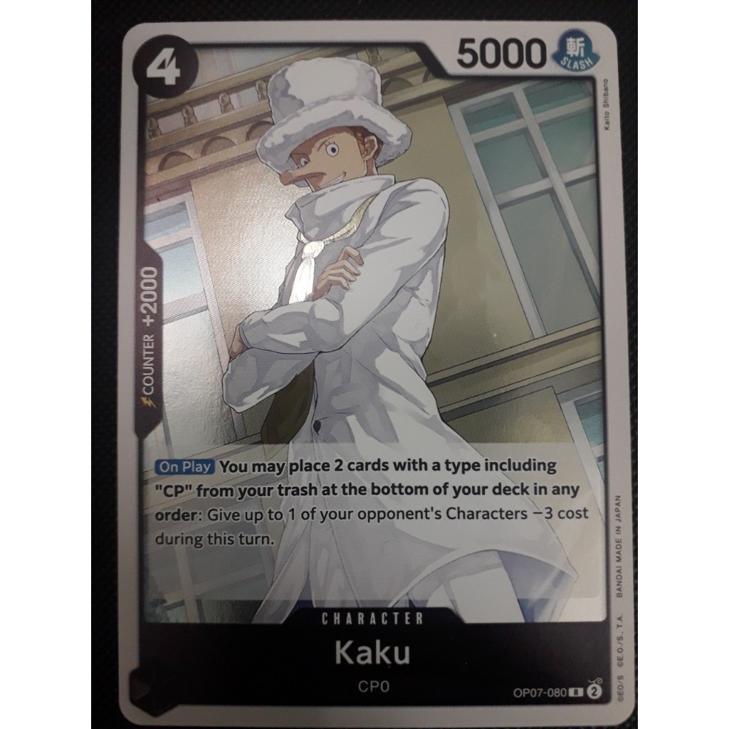 [TNTB] Thẻ bài One Piece TCG OP07-080 - Kaku - Character - Rare - Black | Shopee Việt Nam