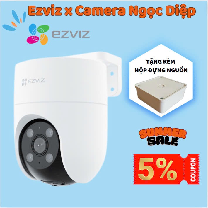 Camera WiFi EZVIZ H8C PRO 3MP/5MP quay quét thông minh, XEM ĐÊM CÓ MÀU cực sắc nét, Hàng chính ...