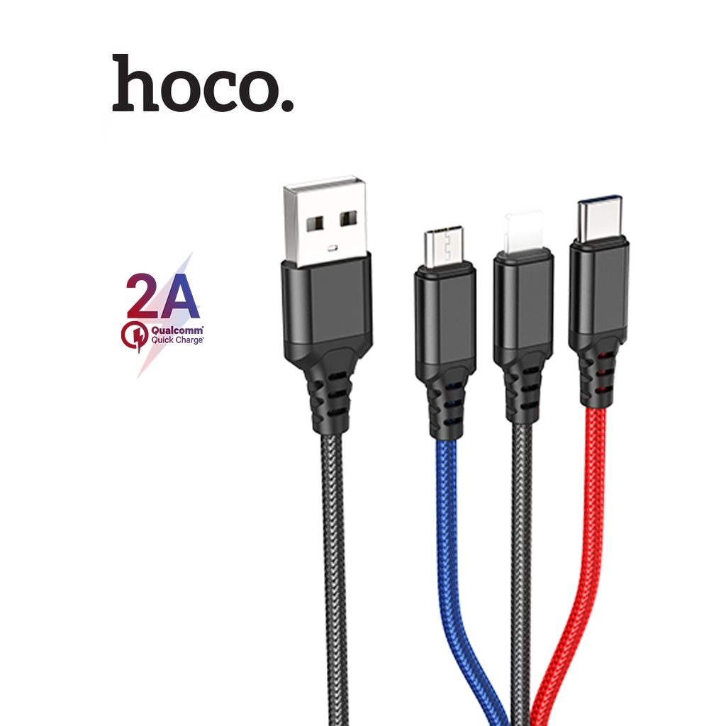 Cáp sạc 2A Hoco X76 dành cho Smartphone/Android/ip dây dù siêu bền dài ...