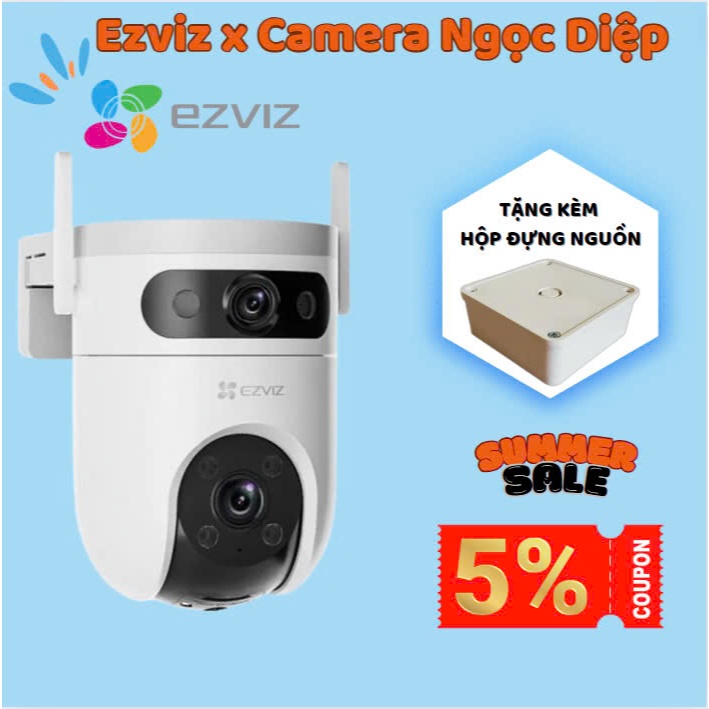 Camera Ezviz 2 mắt kép H9c 6MP/10MP Xem 2 màn hình cùng lúc, đầy đủ ...
