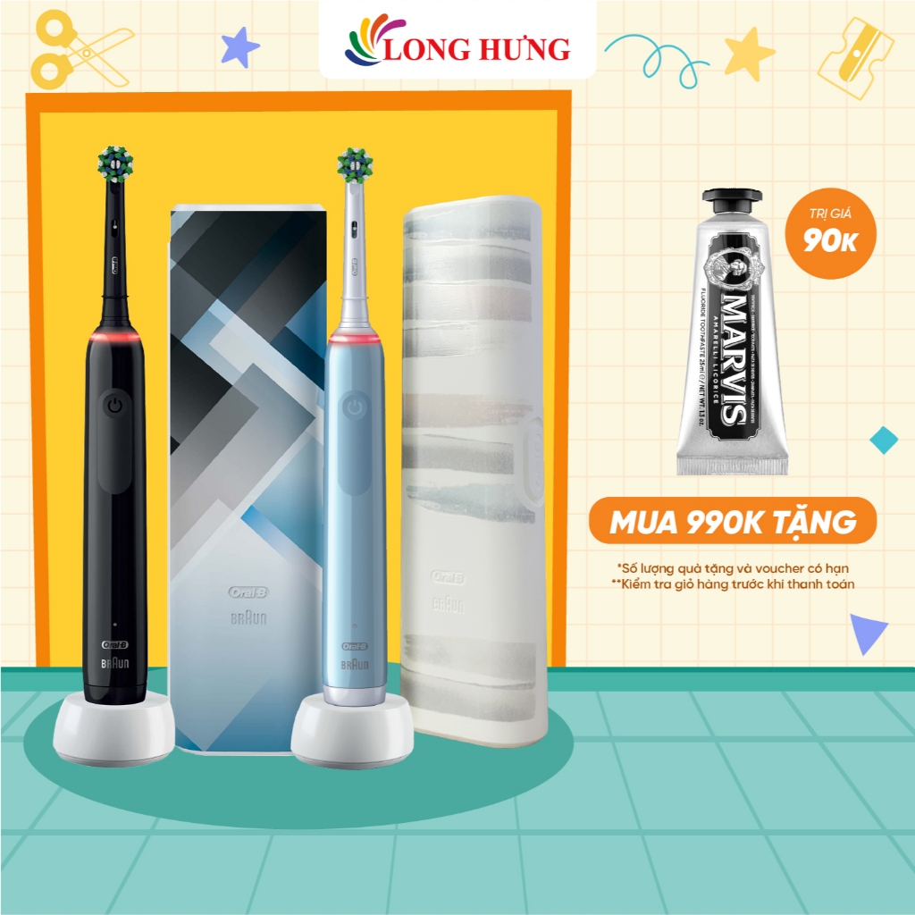 Bàn chải điện Oral-B Pro 3 3500 Travel Case - Hộp đựng thanh lịch ...