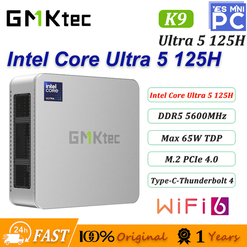 GMKtec K9 Máy tính mini Intel Core Ultra 5 125H DDR5 5600MHz PCIe Gen4 ...