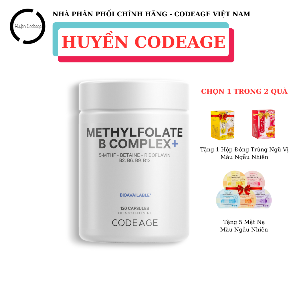Viên bổ não Codeage Methylfolate B Complex 120 VIÊN - (Huyền Codeage ) | Shopee Việt Nam