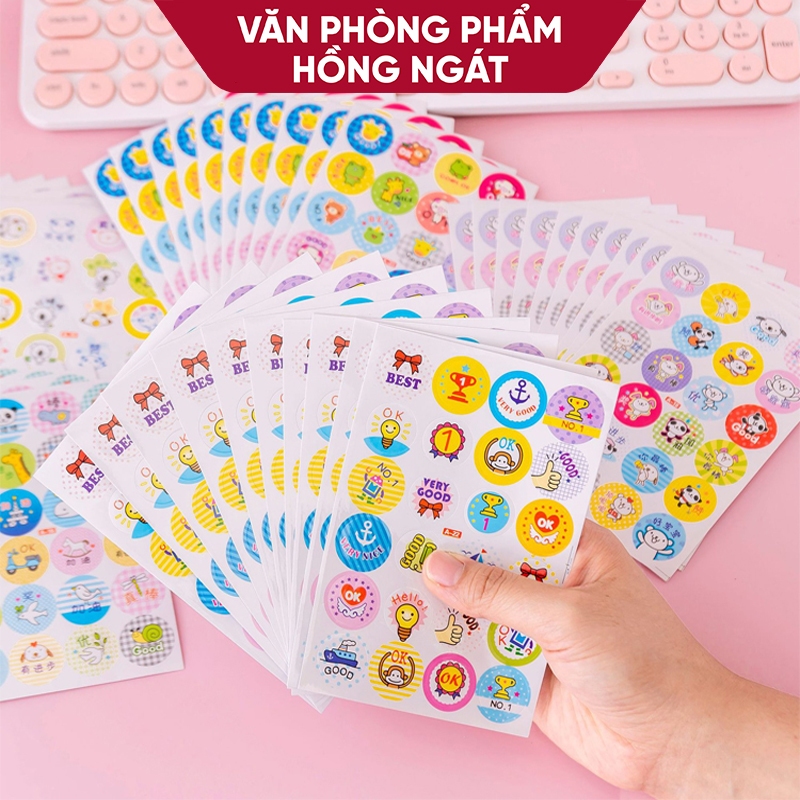 Sticker khen thưởng học sinh dán sổ cute dễ thương giá rẻ, sticker ...