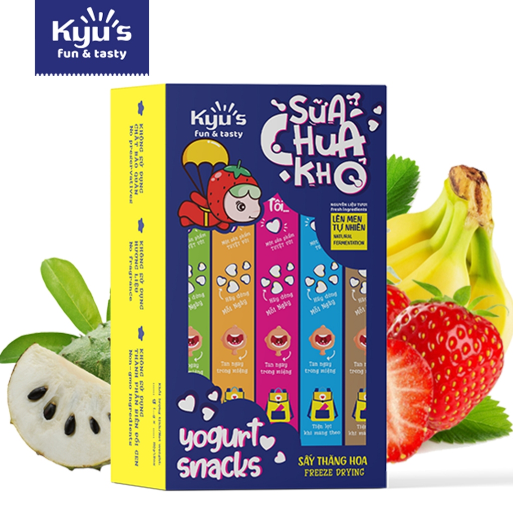 Sữa Chua Khô Kyu's 10g - Sấy thăng hoa - Hỗ trợ tiêu hóa, ngừa biếng ăn ...
