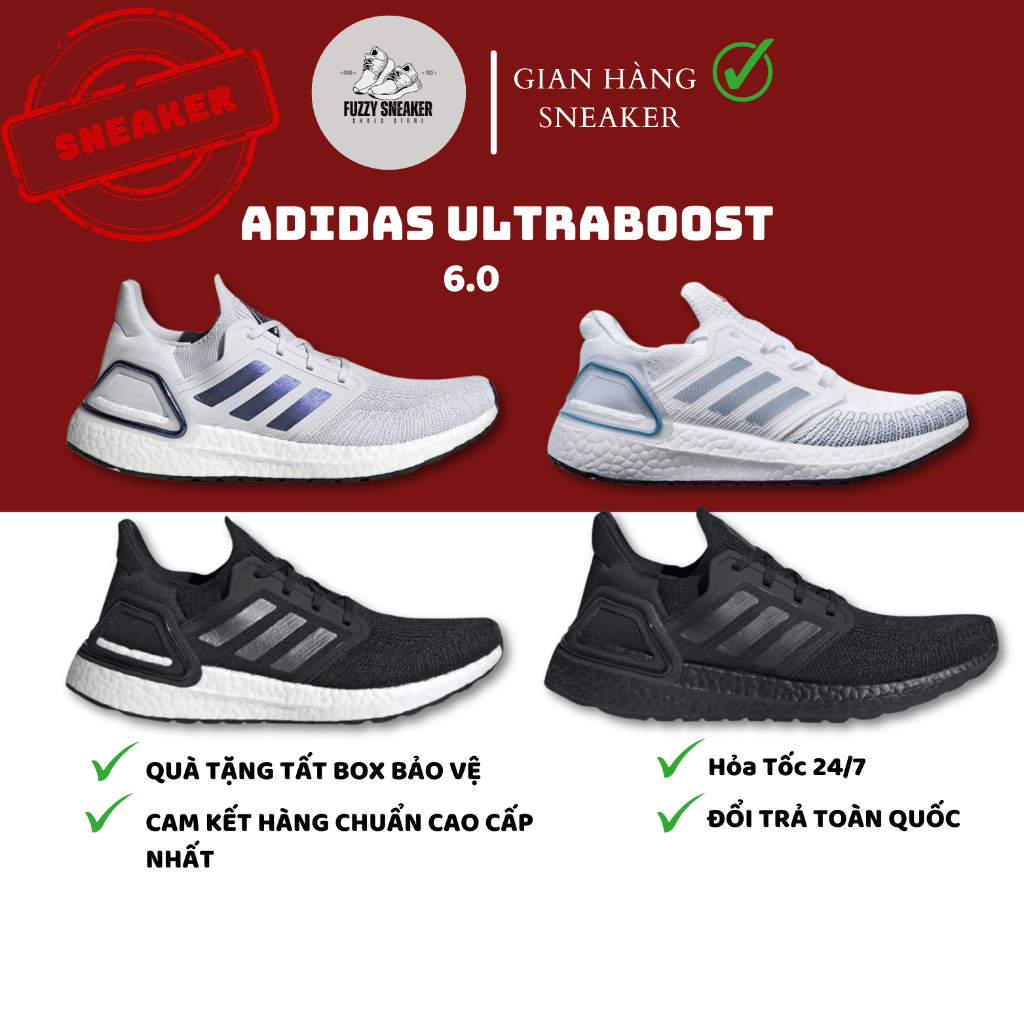 Giày Ultra Boost 6.0,Giày UB 6.0, 5 phối màu thích hợp tập gym chạy bộ ...