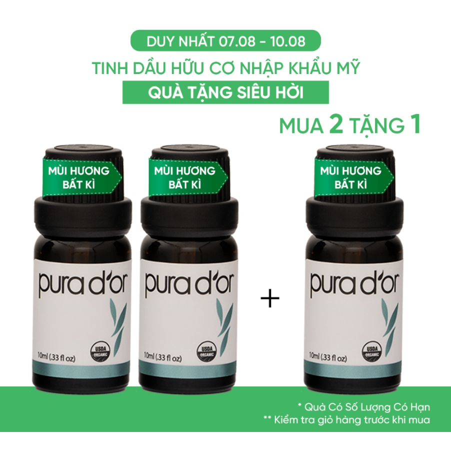 Tinh dầu 10ml hữu cơ cao cấp Organic Sweet Essential Oil Pura D'or nhập ...