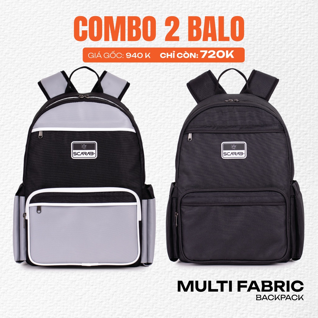 [COMBO 2 BALO] Scarab Multi Upgrade Backpack Unisex - Balo Đi Học Nhỏ ...